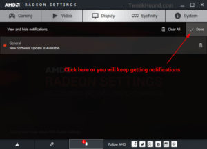 Disable AMD Driver Update Notifications - TweakHound