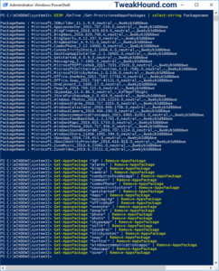 Win10 - Uninstall Apps Via PowerShell - TweakHound